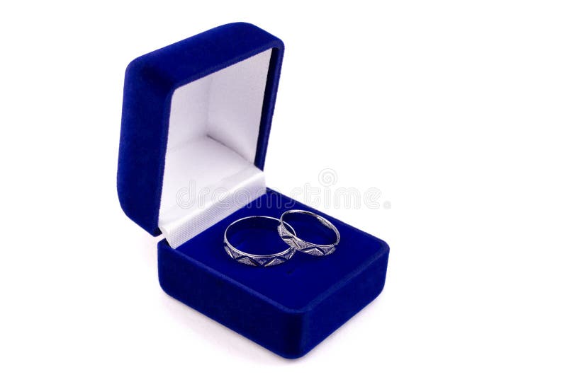 Rings in the Box on White Background Stock Photo - Image of beautiful ...