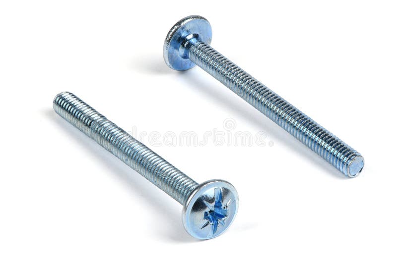 415 Two Metal Screws Isolated White Background Stock Photos - Free ...