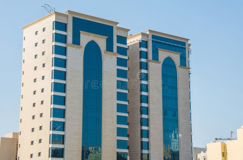 Two Similar Concrete Buildings with Window Stock Photo - Image of city ...