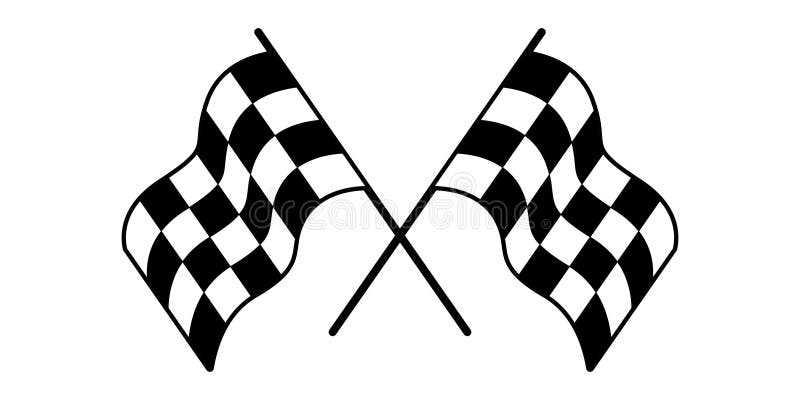 Two Simple Racing Flags that Intersect Each Other. Stock Vector ...