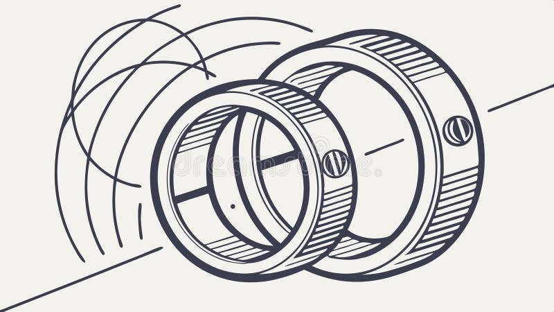 Two Simple Wedding Rings Linked Together, Commitment Symbol Vector ...