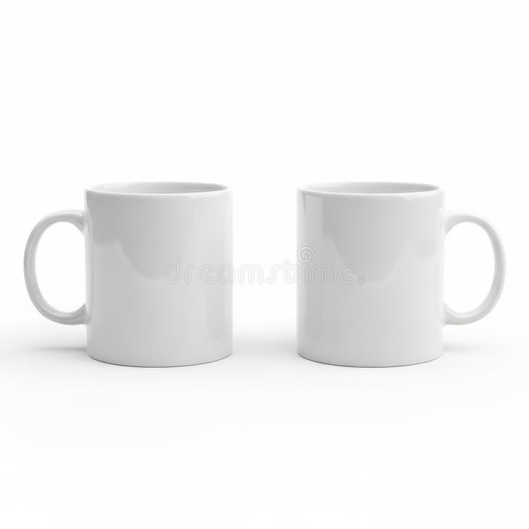 Identical White Ceramic Mugs Stock Illustrations – 128 Identical White ...