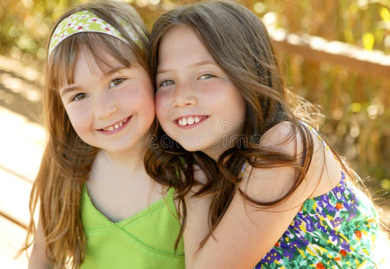 Two Sister Happy Together in Outdoors Stock Photo - Image of caucasian ...