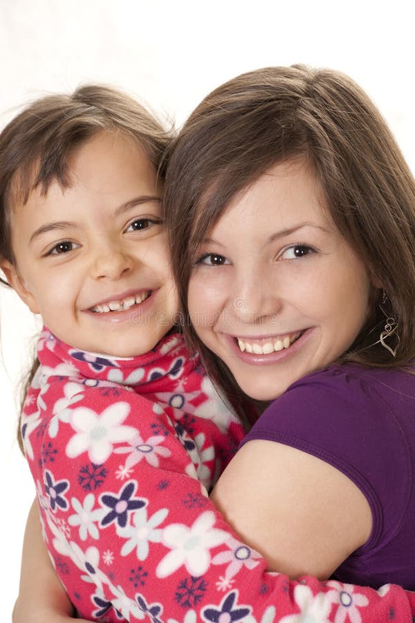 Two sisters stock image. Image of happiness, white, childhood - 16826617