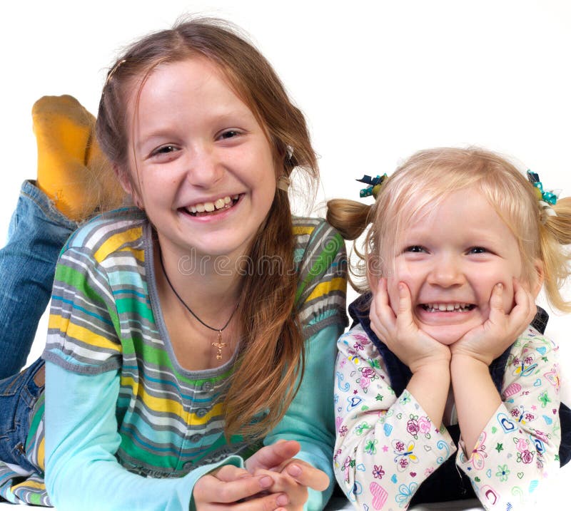 Two sisters stock image. Image of females, young, happiness - 22606503