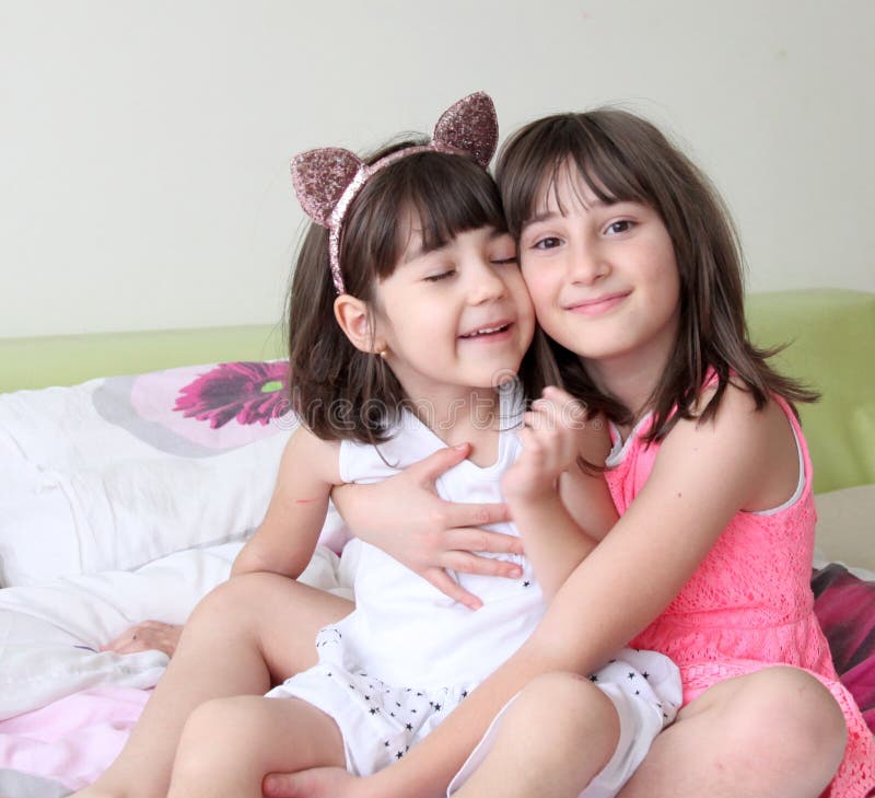 Two sisters stock image. Image of sisters, smiling, morning - 82863065