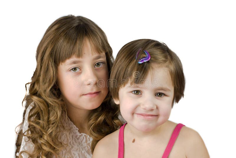 Two sisters together stock image. Image of innocence, females - 3677855
