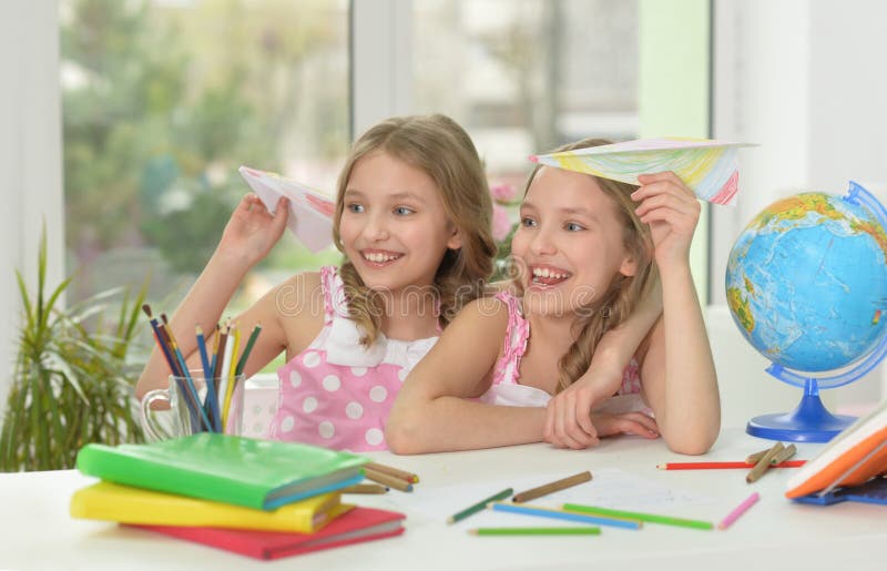 Two Sisters Twins Having Fun Stock Photo - Image of asleep, preteen ...
