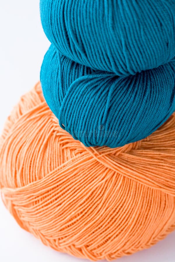 Two Skeins of Yarn and a Turquoise Yarn Stock Photo - Image of hobie ...