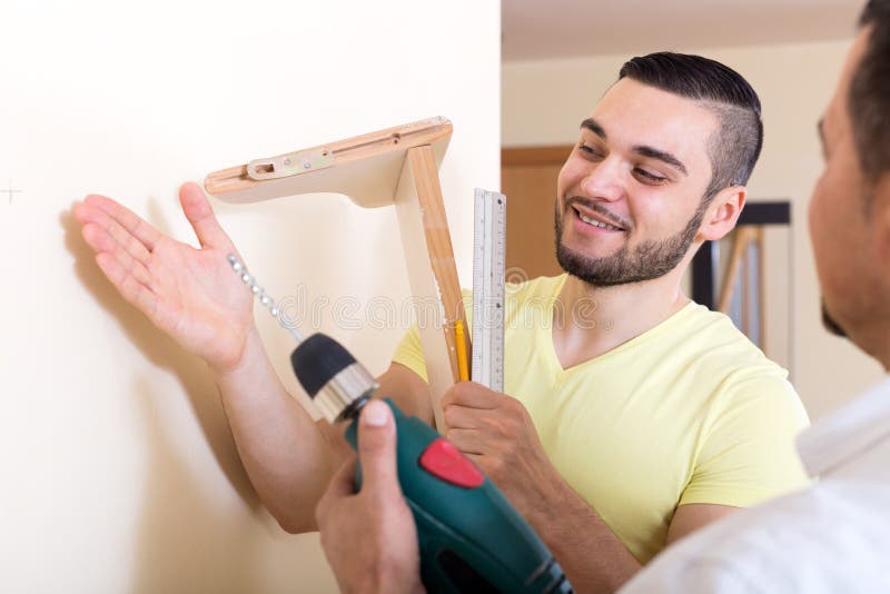 Two Skilled Men Doing Maintenance Stock Photo - Image of class ...