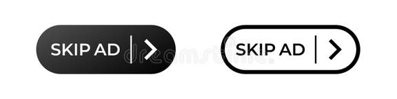 Two Skip Ad Buttons with Modern Design for User Interface Applications ...
