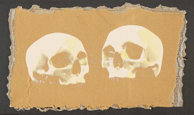 Two skulls 2 stock illustration. Illustration of fear - 7470405
