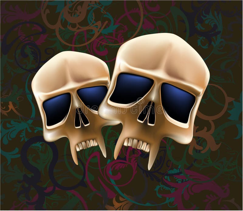 Illustration Two Skulls Stock Illustrations – 97 Illustration Two ...