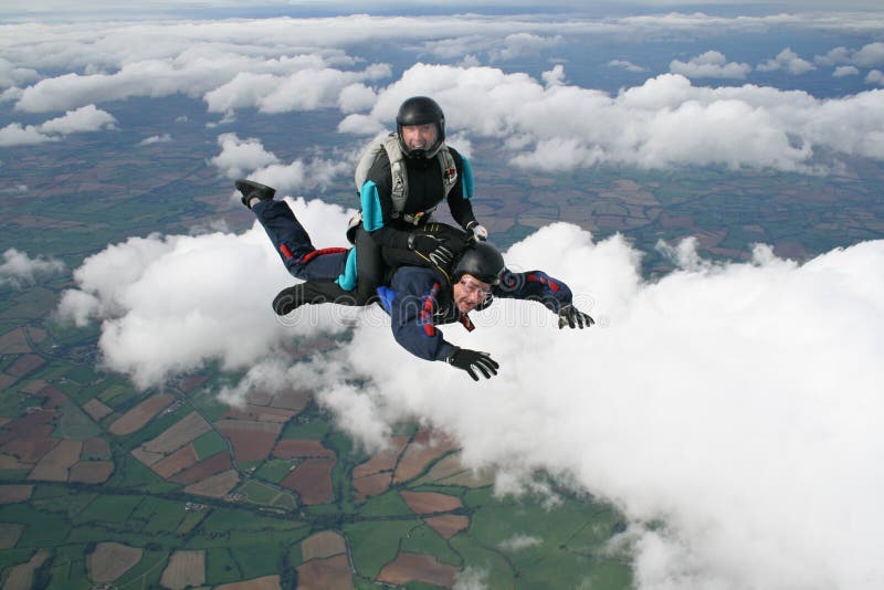 Closeup of Skydiver in Freefall Stock Photo - Image of extreme, speed ...
