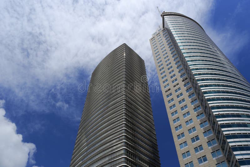 Two skyscraper stock image. Image of building, high, architecture ...