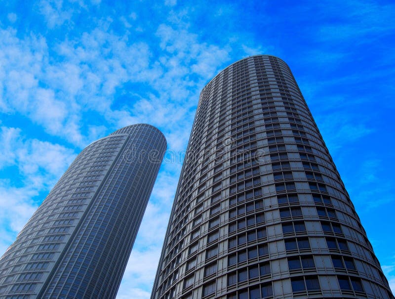 Two skyscrapers stock image. Image of structure, district - 9045619