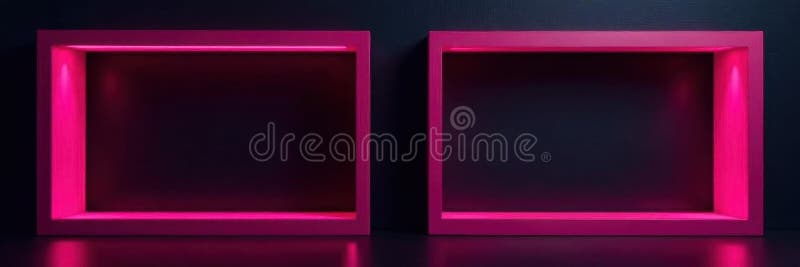 Two Sleek Pink Frames Against a Stark Black Backdrop , Pink, Backdrop ...