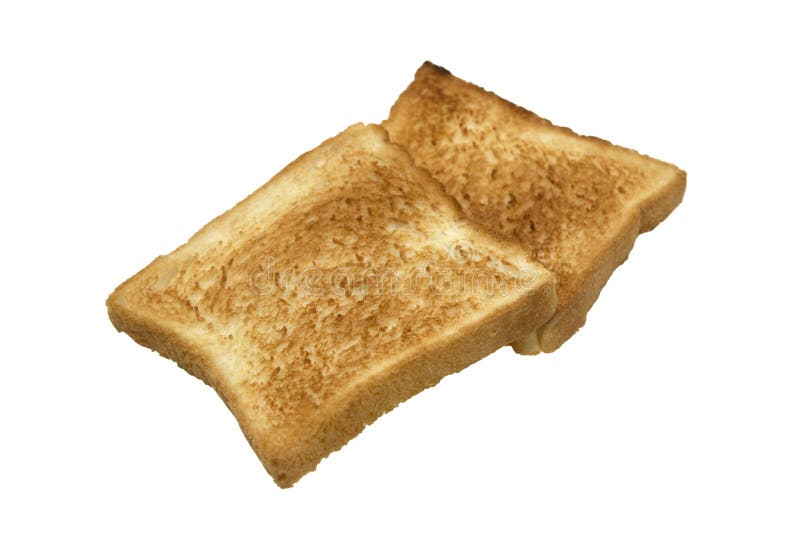 Two Sliced Toast Bread Slices Isolated on White Stock Image - Image of ...