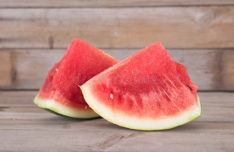 Two Sliced Watermelons on the Summer Table Stock Photo - Image of flesh ...