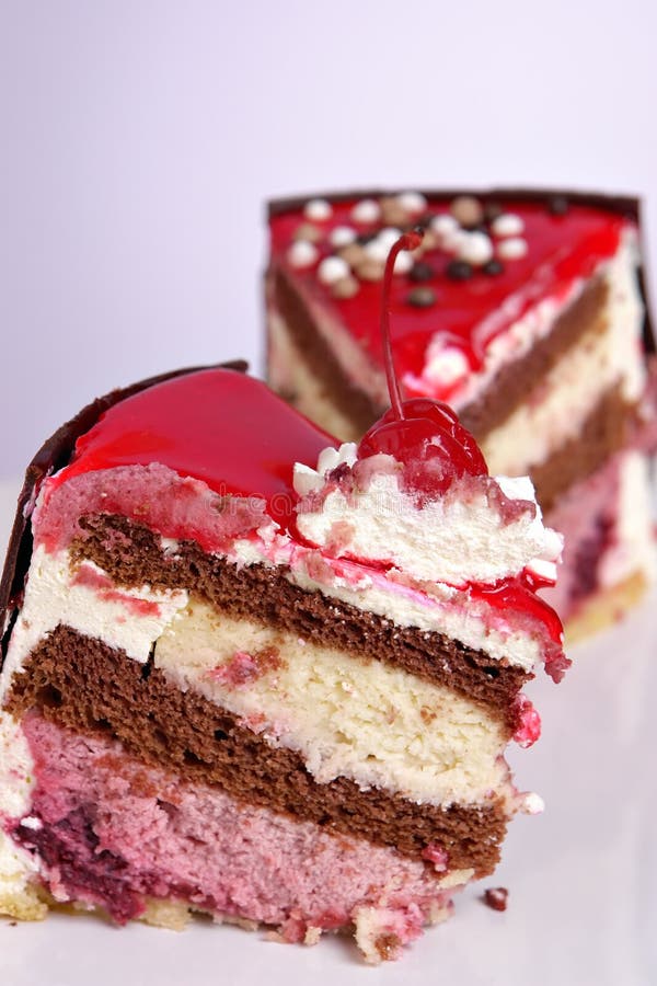 Two Slices stock photo. Image of cream, cook, dessert - 1804774