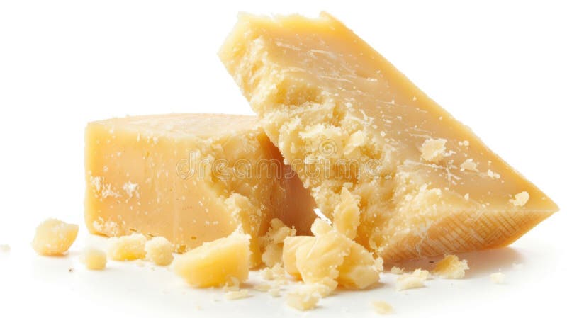 Two Slices of Cheese Stacked on Top of Each Other Stock Photo - Image ...