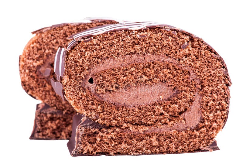 Two Slices Swiss Roll Closeup Stock Photo - Image of fresh, white: 49119086