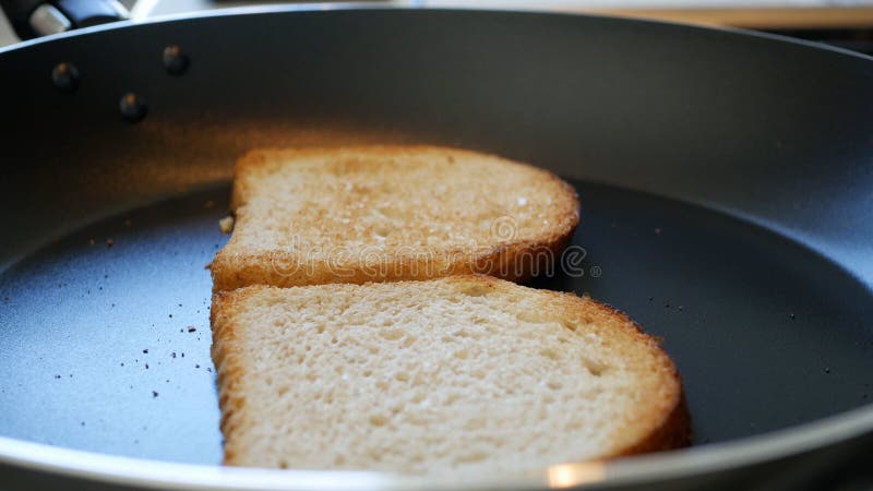 Toast Cooked and Burnt. Degree of Toastiness on White Stock Image ...