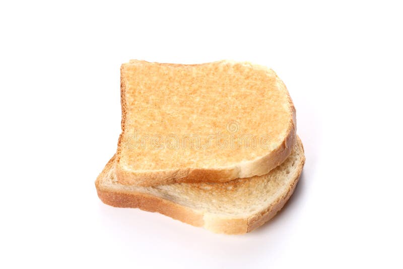 Two Slices Of Toasted Bread Isolated On White Background With Copy ...