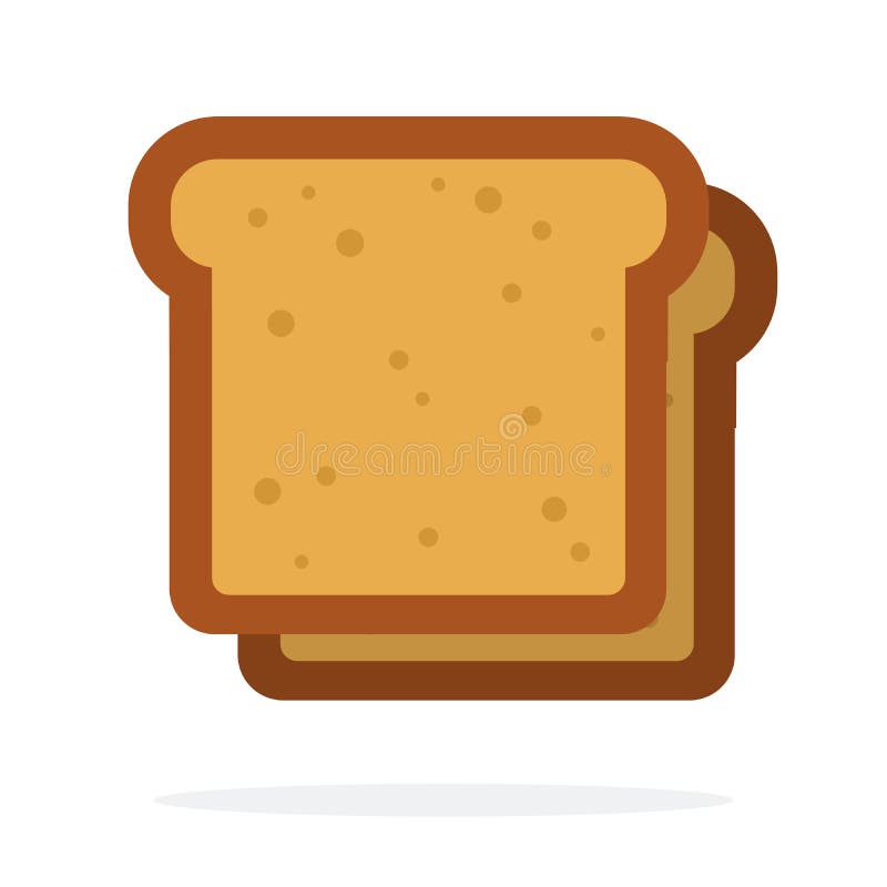 Two Slices of White Bread Vector Flat Isolated Stock Vector ...