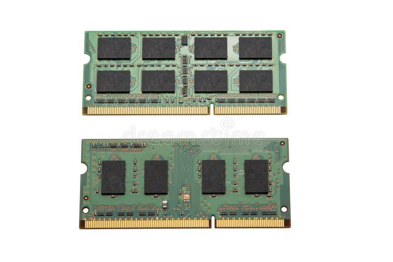 Macro Of The Ram Memory Slots Stock Image - Image of board, macro ...