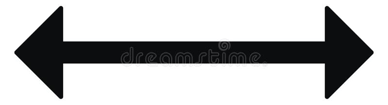 Two Small Black Arrows Pointing in Different Directions, Icon Stock ...