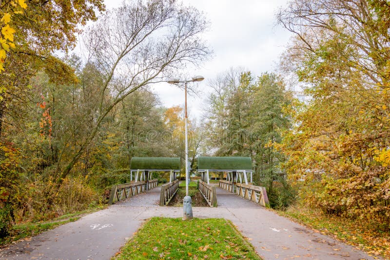 Two Small Bridges Over the River. Stock Photo - Image of historic ...