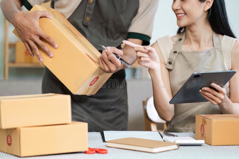 Young Entrepreneur Working Together in a Modern Small Business ...