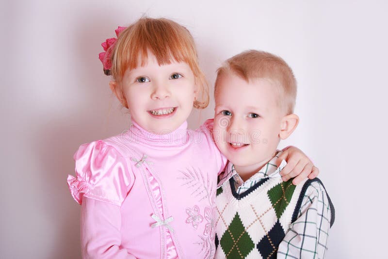 Two small children stock image. Image of person, brother - 12754183