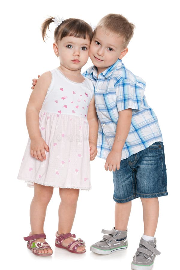 Two Small Children Together Stock Photo - Image: 39350425