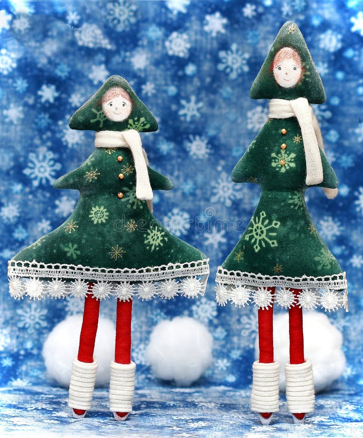 Two small Christmas trees stock photo. Image of beautiful - 22471530
