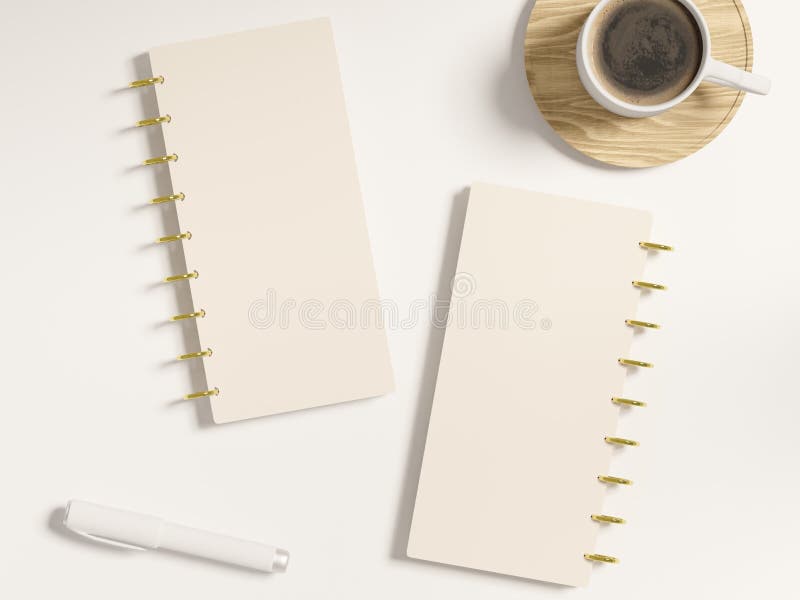 Mockup of a Small Sized Discbound Planner with Loose Inserts Stock ...