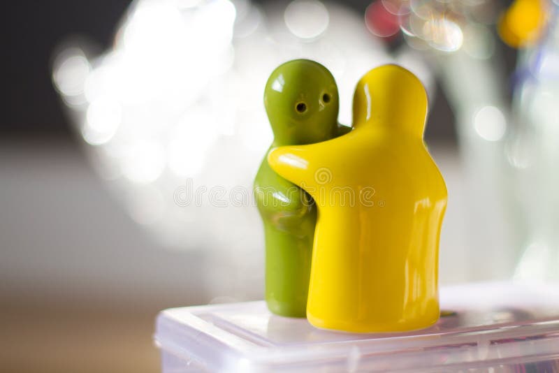 Two Small Puppets Hugging Each Other Stock Photo - Image of hugging ...