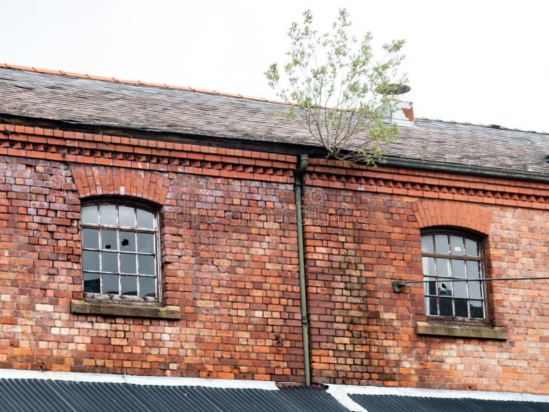 Two small windows stock photo. Image of heritage, industrial - 146275042