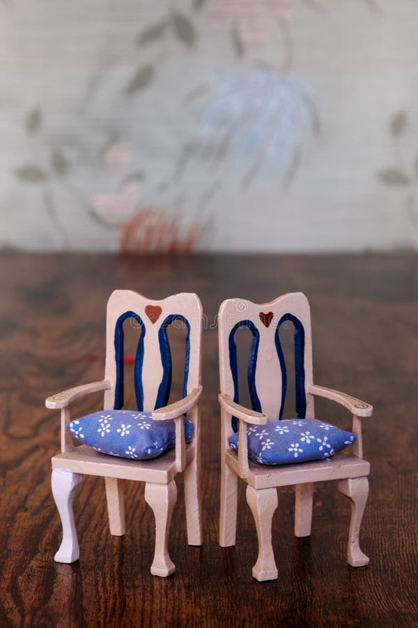 Two Small Wooden Toy Chairs Stock Photo - Image of childhood, playing ...