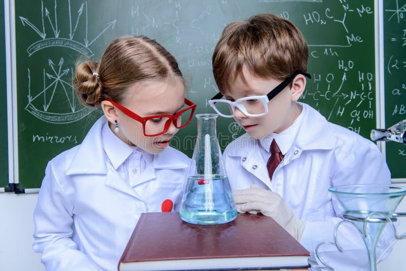 Two smart pupils stock image. Image of female, emotional - 116564871