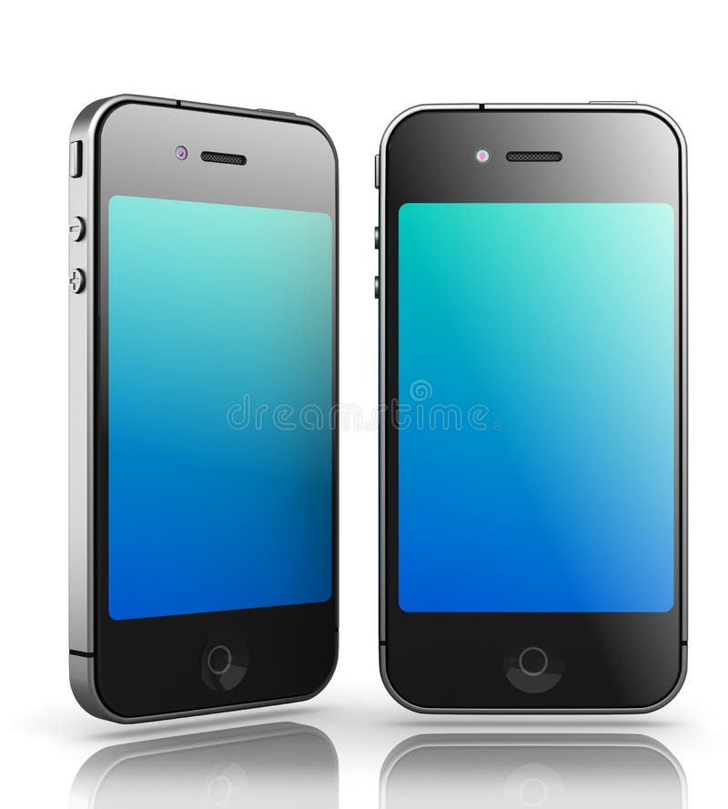 Two Smartphones stock illustration. Illustration of mobile - 23764677
