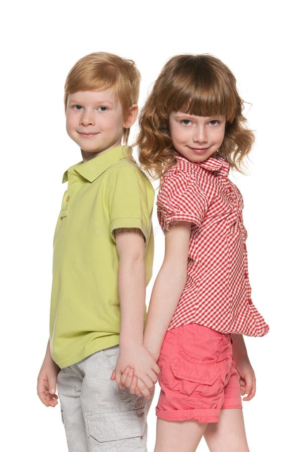 Two Children Stand Together Stock Image - Image of kids, people: 78407053