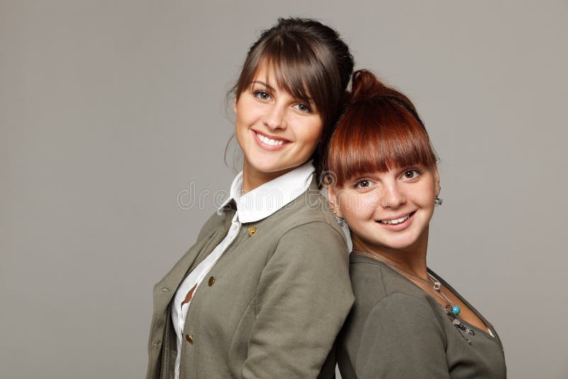 Teen Girls Standing Back To Back Stock Images - Download 289 Royalty ...