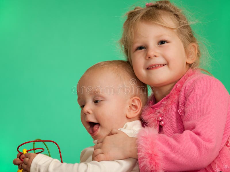 Two smiling kids stock photo. Image of girl, caucasian - 61574500