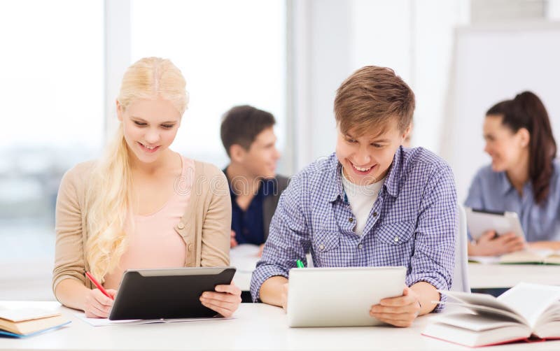 Students tablet computer stock image. Image of portrait - 29018085