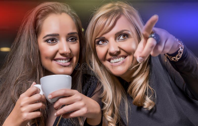 Two smiling women stock photo. Image of smile, smiling - 47407286