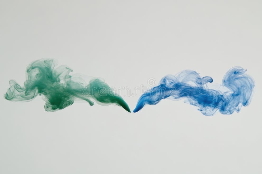 Two Smoke Plumes Rise and Drift through the Air, Creating an Intriguing ...