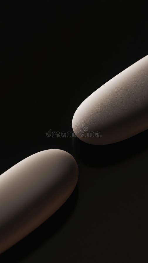 Two Smooth, Elliptical Shapes are Placed on a Dark Background, Creating ...