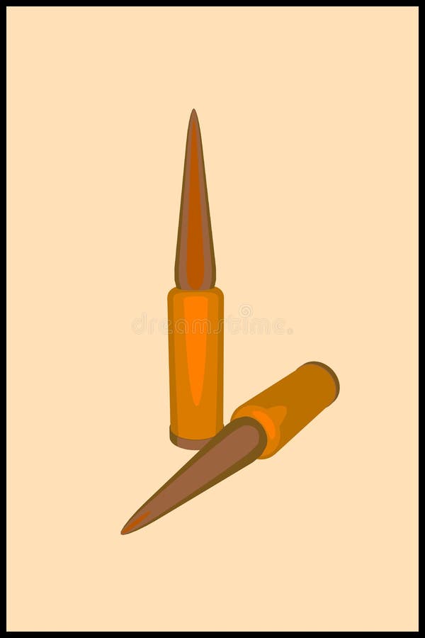 Bullets for sniper rifle stock illustration. Illustration of ammunition ...